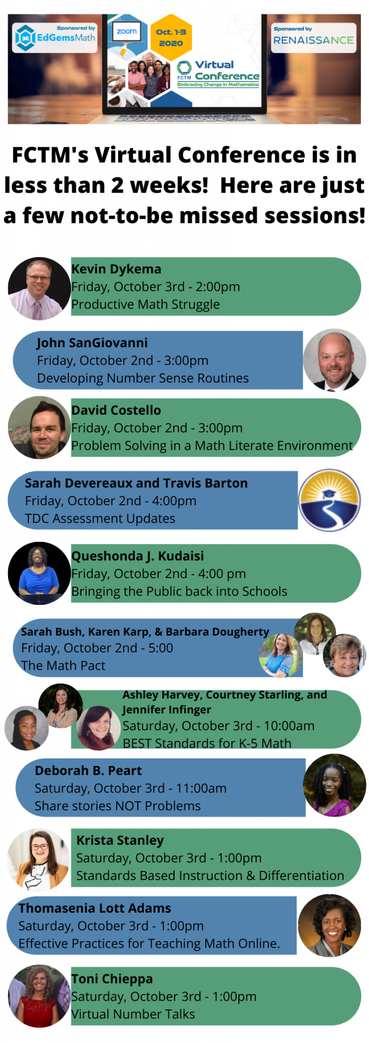 #FCTM2020 Featured Speakers – Florida Council of Teachers of Mathematics